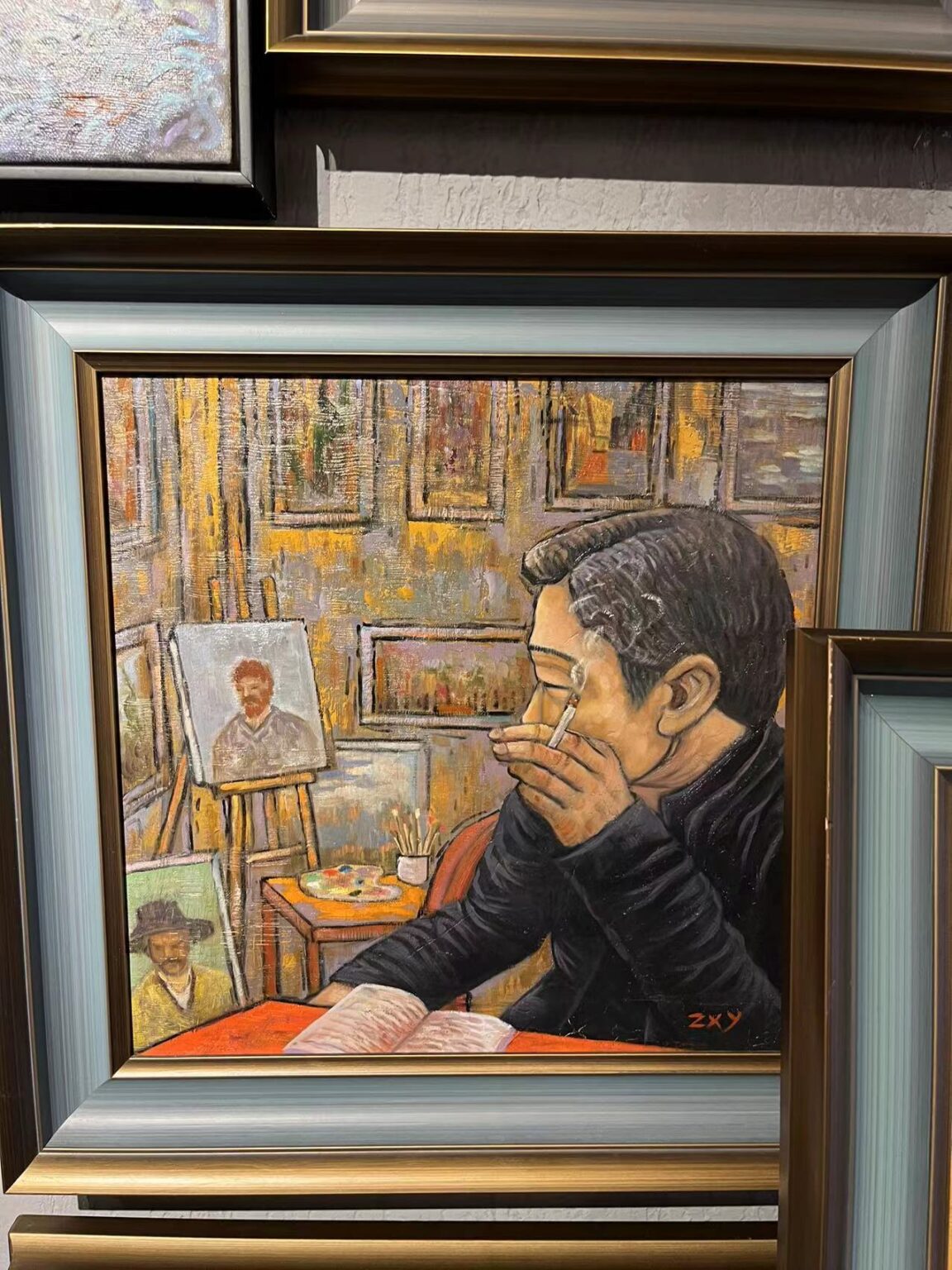 Chinese Van Gogh Zhao Xiaoyong In Dafen Oil Painting Village - Dafen Oil Painting Village Studio