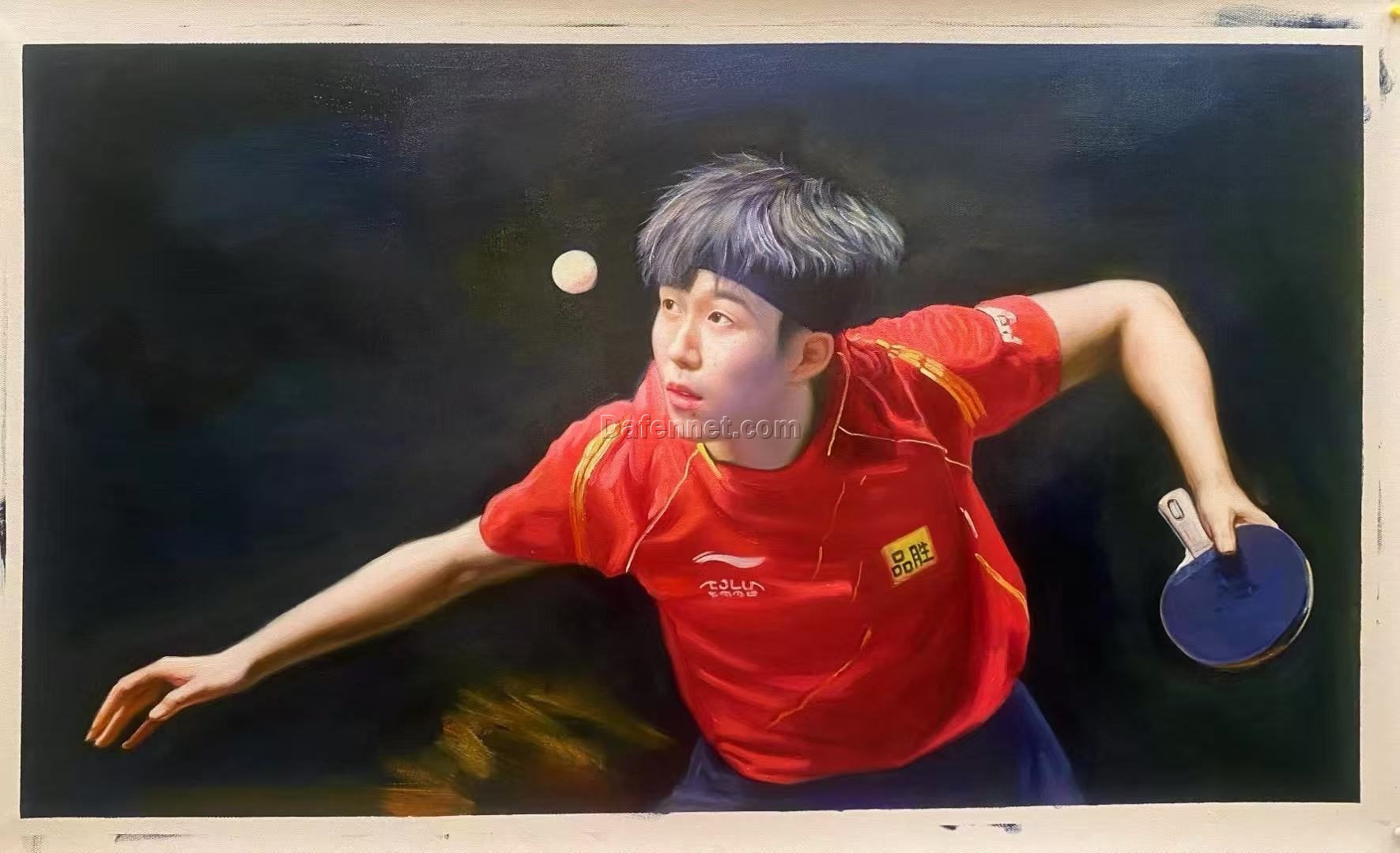 The Art Of Motion: Hand-Painted Reproductions Of Table Tennis Champions ...